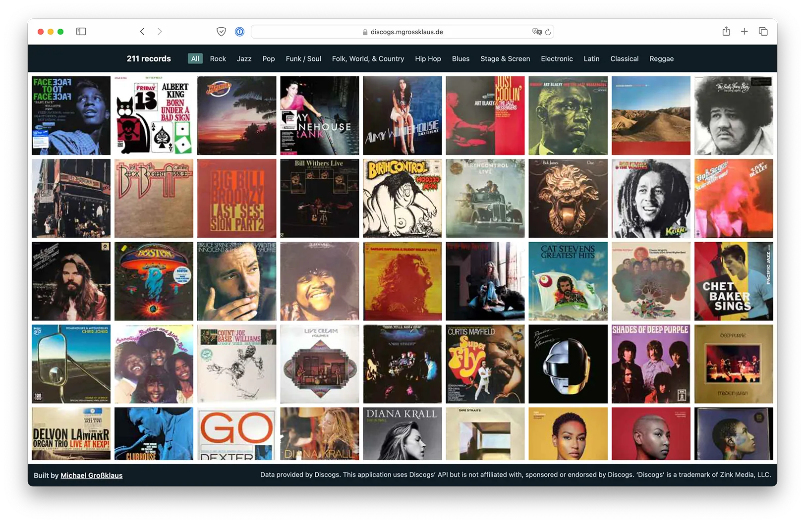 Discogs Record Collection